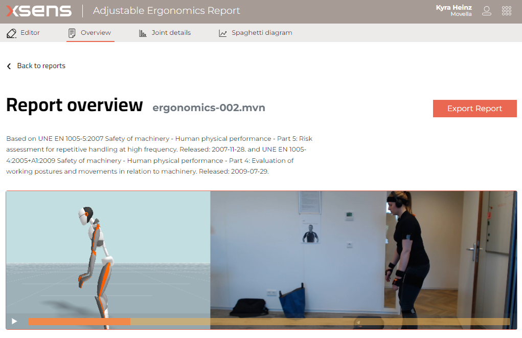 Adjustable Ergonomics Report - How to generate a report?