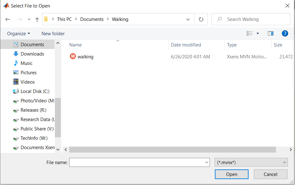 Importing Motion Files into OpenSim